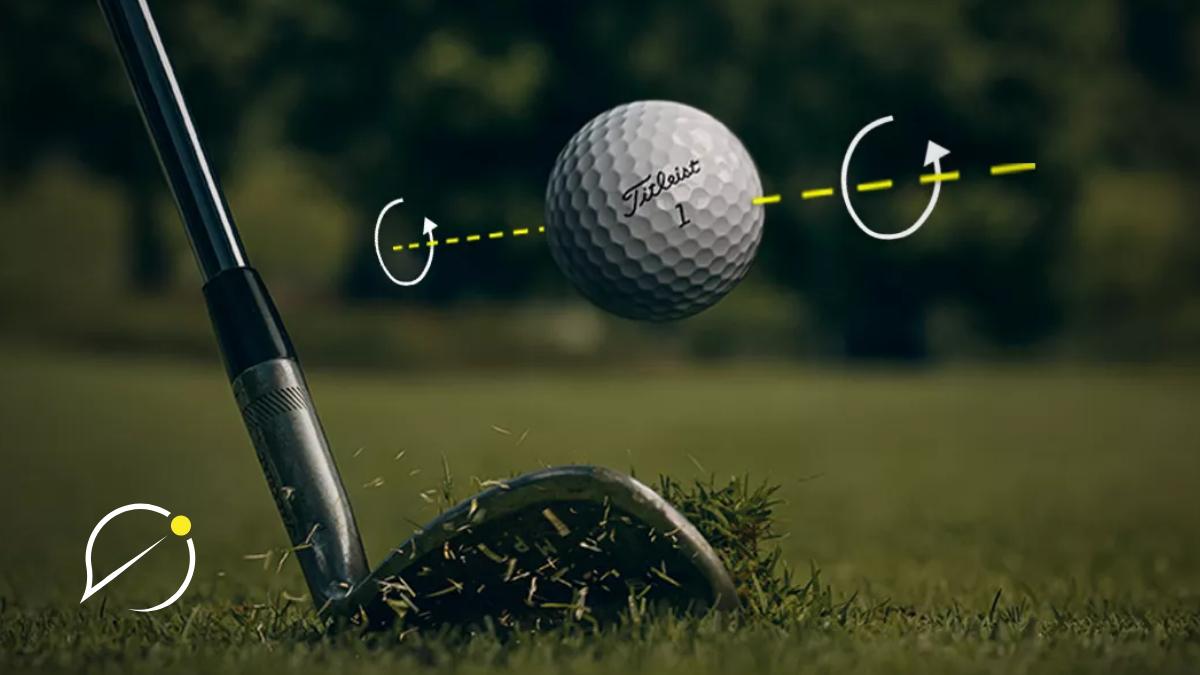 What is axis of rotation in a golf ball?